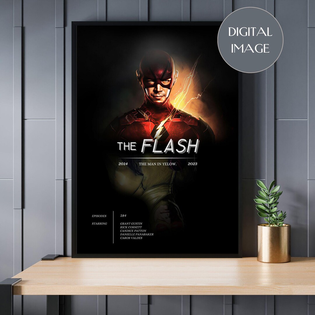 The Flash TV Show Downloadable Prints Wall Decor DC Superhero Dark Tone ...