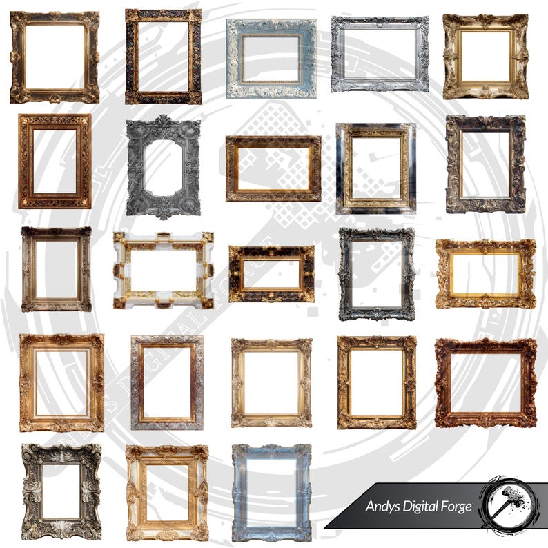 Digital Vintage Frames Set - Baroque, Rococo & Classic Styles ...