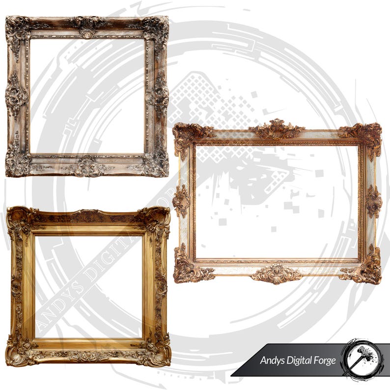 Digital Vintage Frames Set - Baroque, Rococo & Classic Styles ...