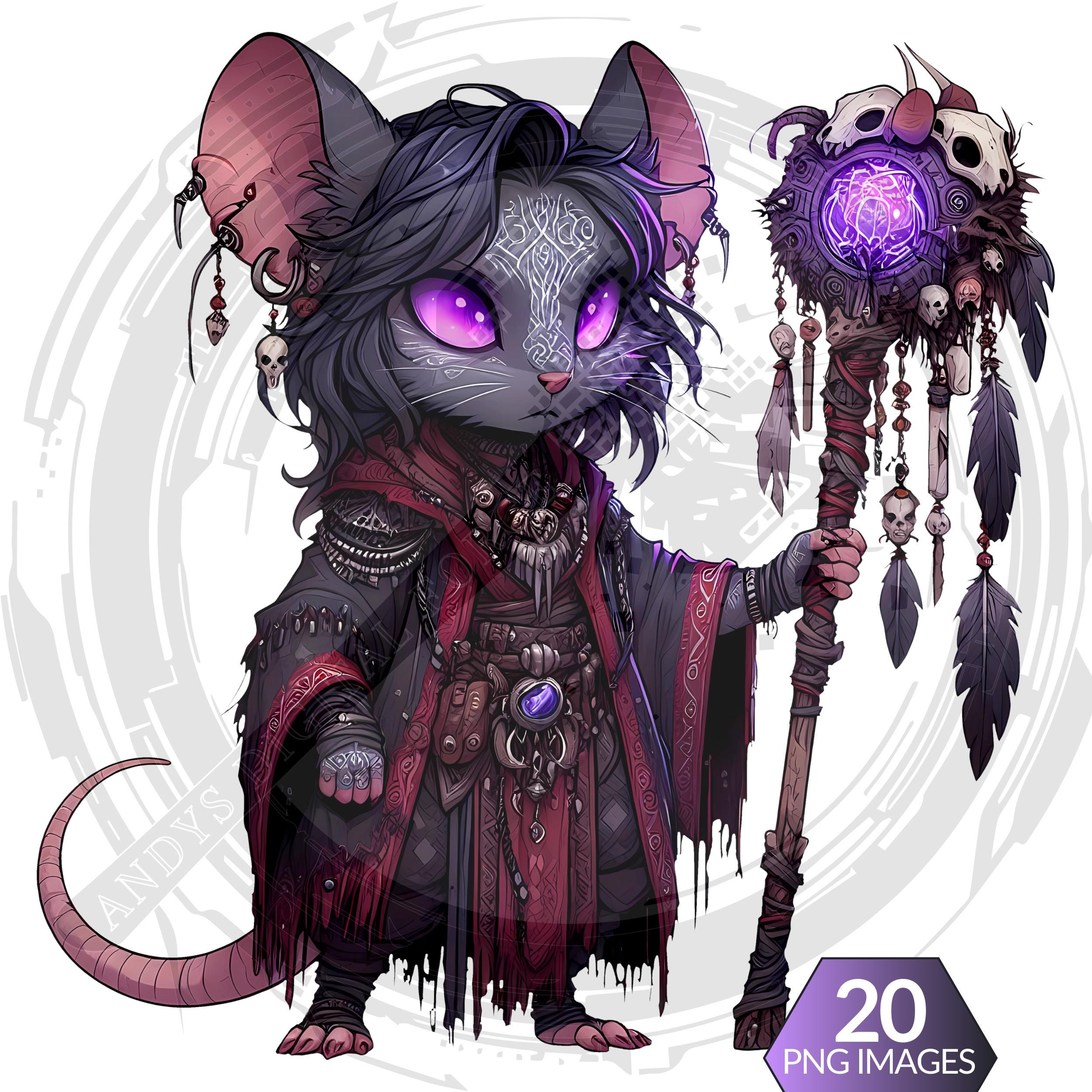 Chibi Skaven Shaman Cliparts - PNG HD Fantasy RPG - Sublimation ...