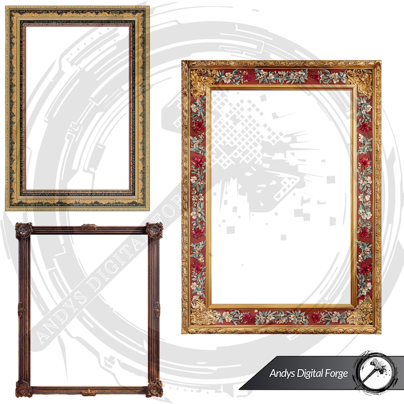 Digital Vintage Frames Set - Baroque, Rococo & Classic Styles ...