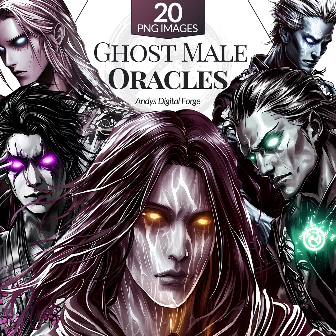 20 Ghost Male Oracles Cliparts High-res Fantasy RPG Pngs for Tabletop ...