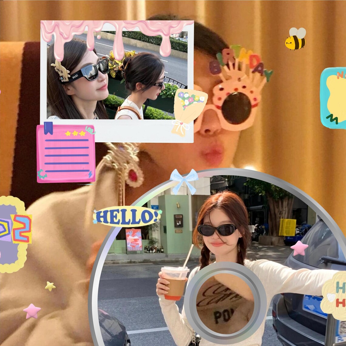 Instagram Scrapbook Template | Cutesy Drawing Version - Etsy