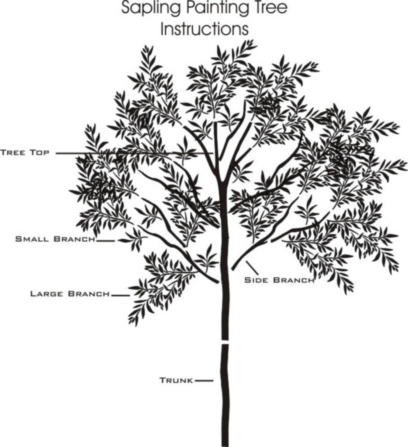 PA Sapling Tree Stencil, Painting Stencil, Wall Stencils - Etsy