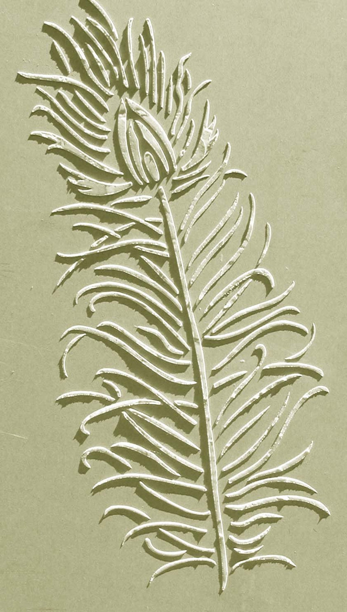 Plaster Stencil Peacock Feather Wall Stencil Painting | Etsy