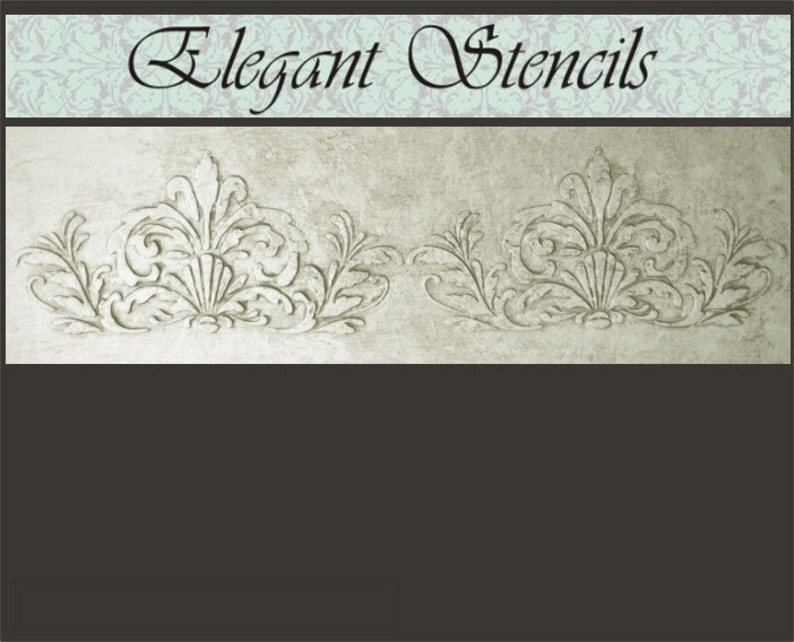 Plaster Stencil Bella Border Stencil Furniture Stencil - Etsy Canada