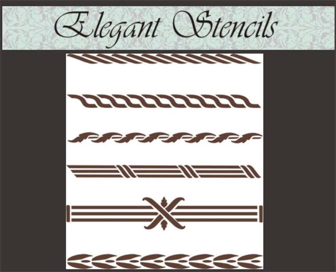 Stencil, Wall Stencil, Furniture Borders 1 Stencil Set, Craft Stencil ...