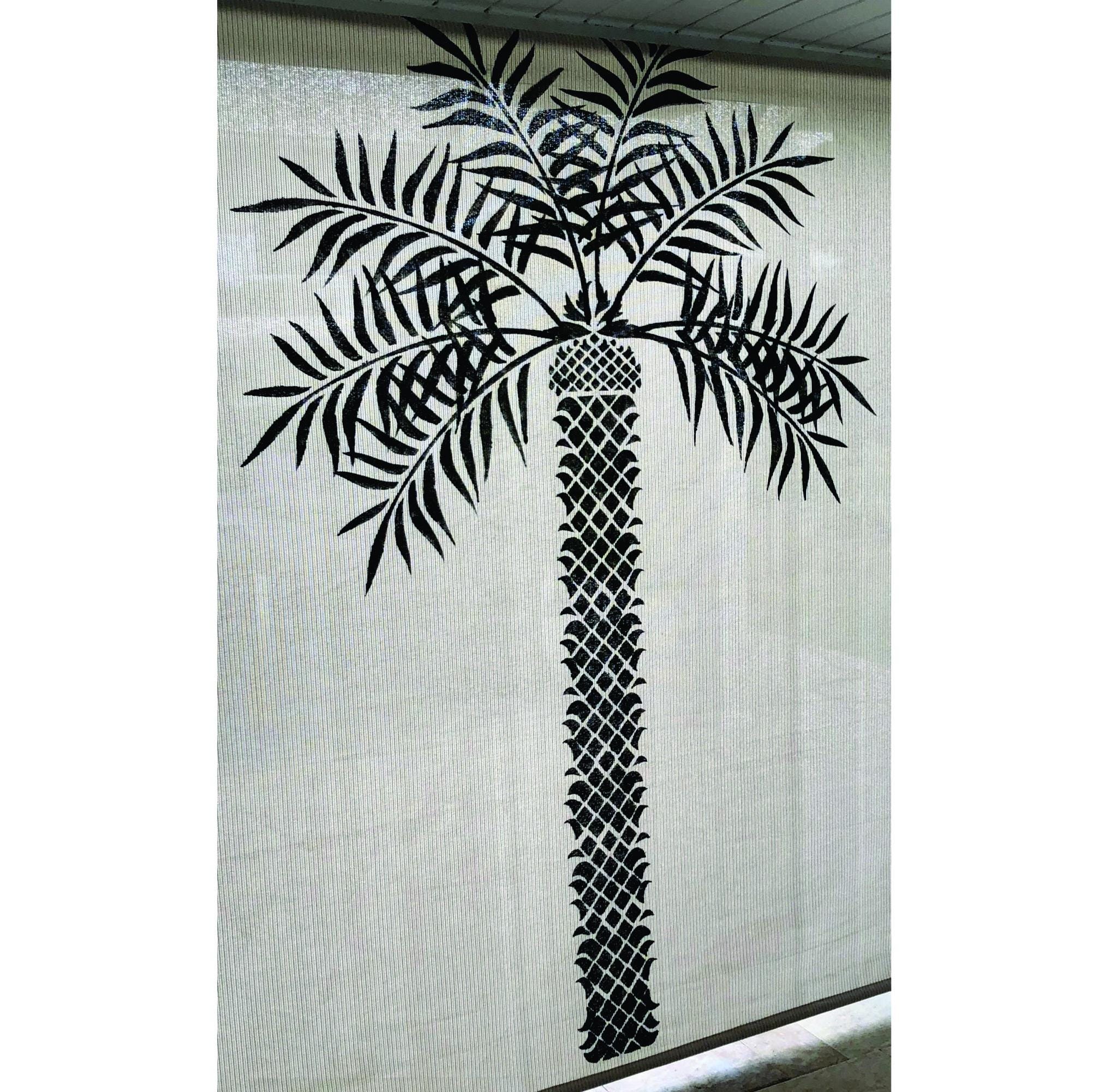 Raised Plaster Life Sized Palm Tree Stencil Wall Stencil