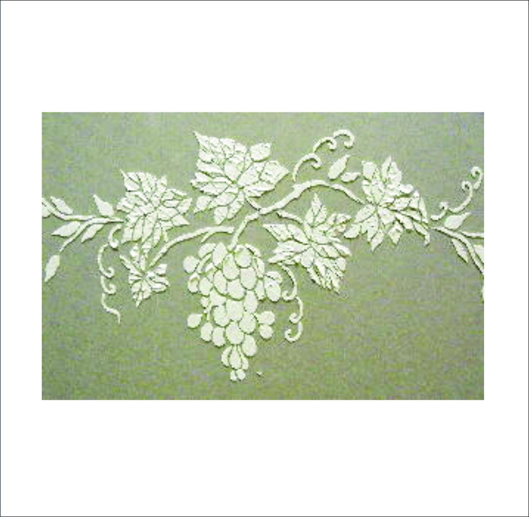 Wall Stencil Grapes Border-m Plaster Stencil Set, Grapes Stencil-nature ...