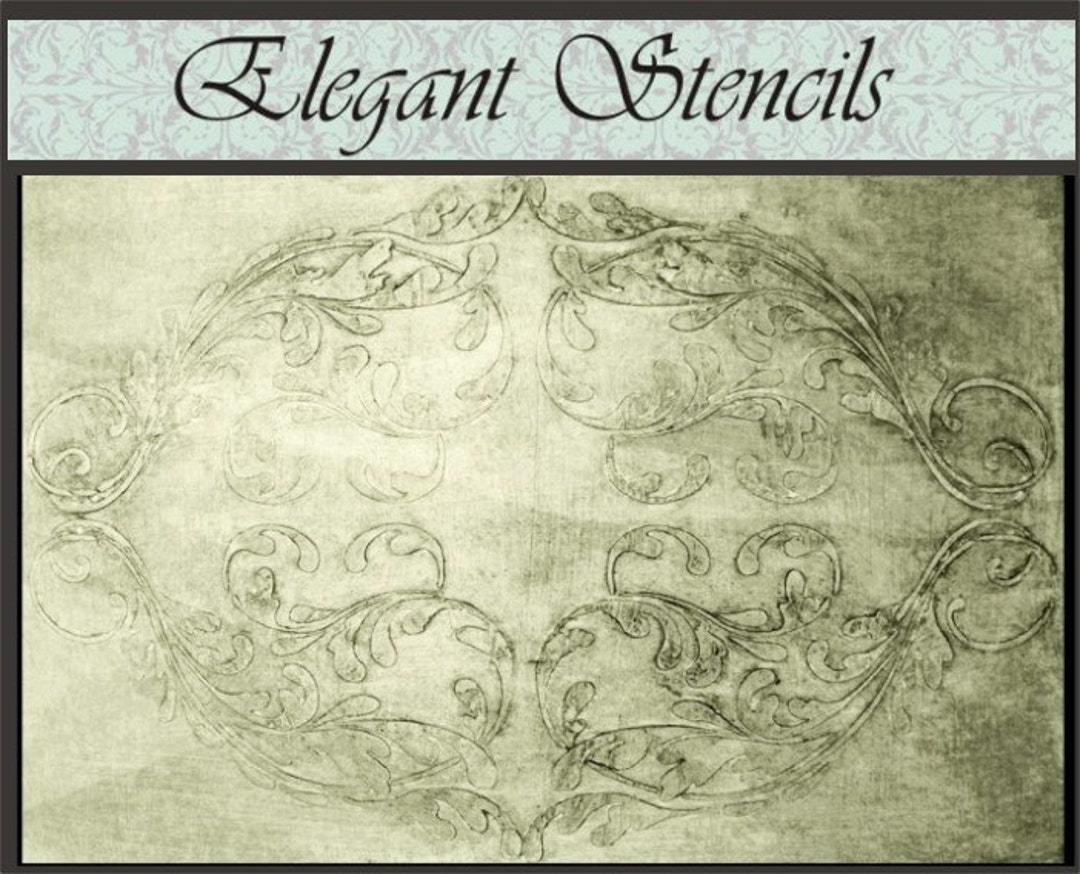 Raised Plaster Stencil La Rochelle Medallion Wall Stencil, Furniture ...