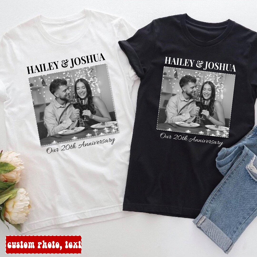 Personalized Couple Photo Shirt, Vintage Couple Picture Shirts, Custom ...