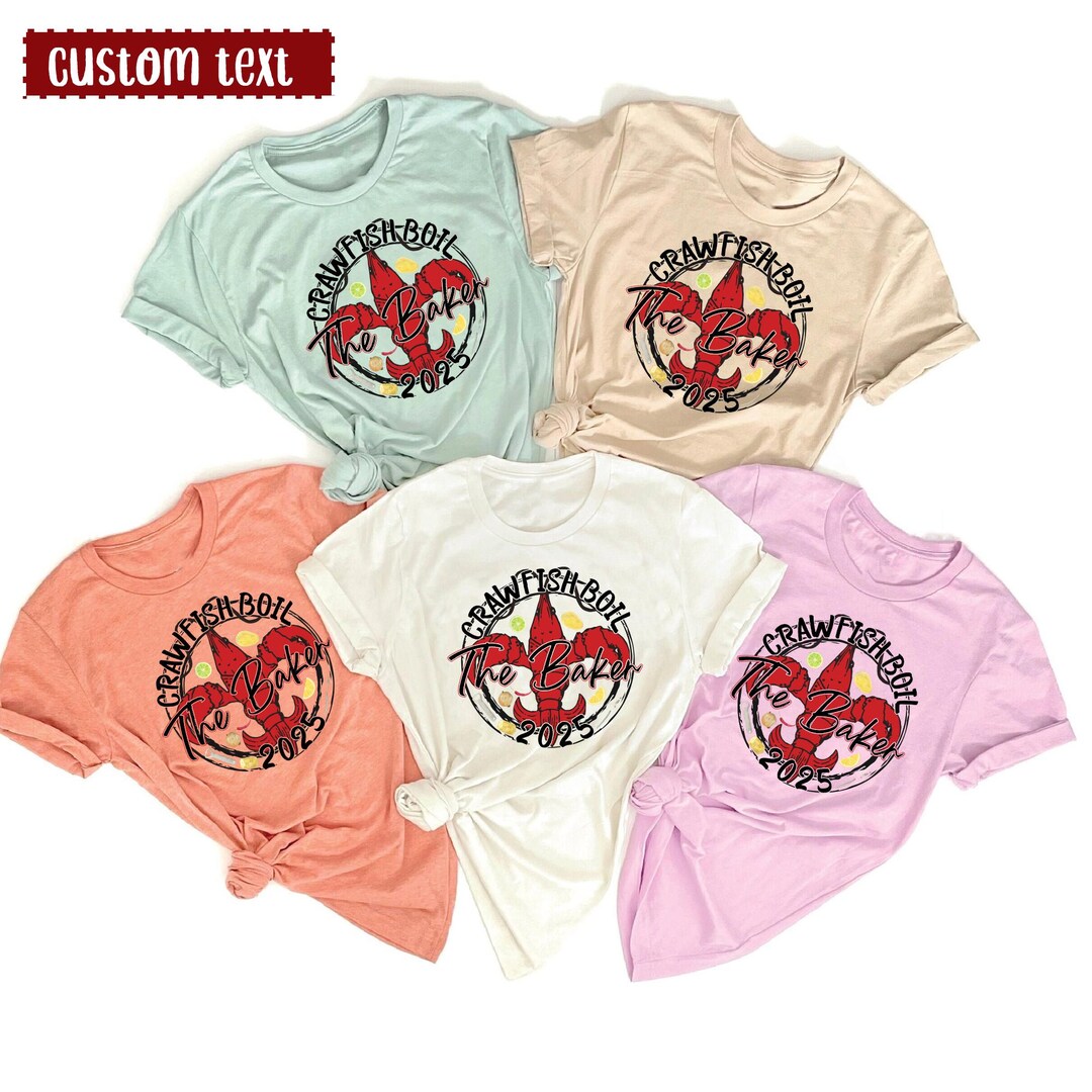 Personalized Crawfish Family Shirt, Family Boil Crew Shirts, Family ...