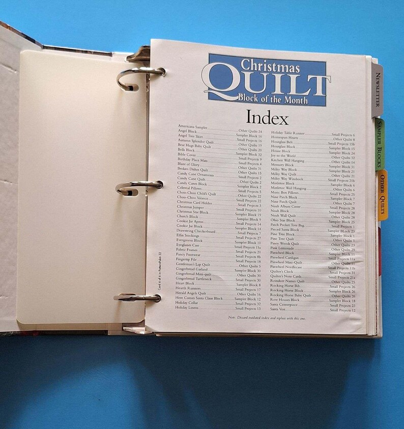 Christmas Quilt Block of the Month Book Complete With Patterns and ...