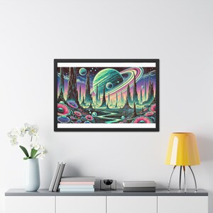 Alien Planet Landscape Art Japanese Woodblock Print Sci-fi Fantasy Wall ...
