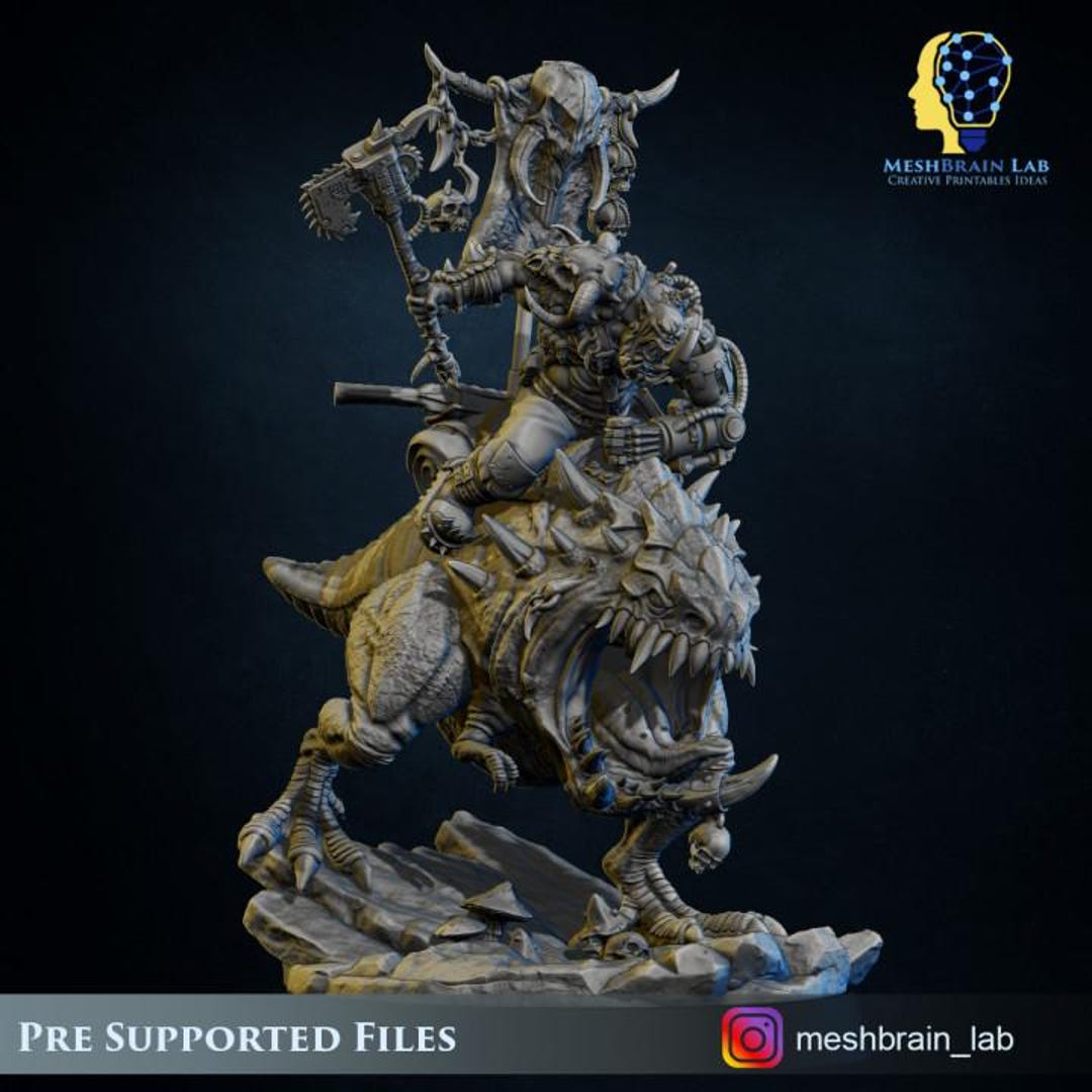 Ork Beast Hunter Warboss on Colossal Mount - Etsy
