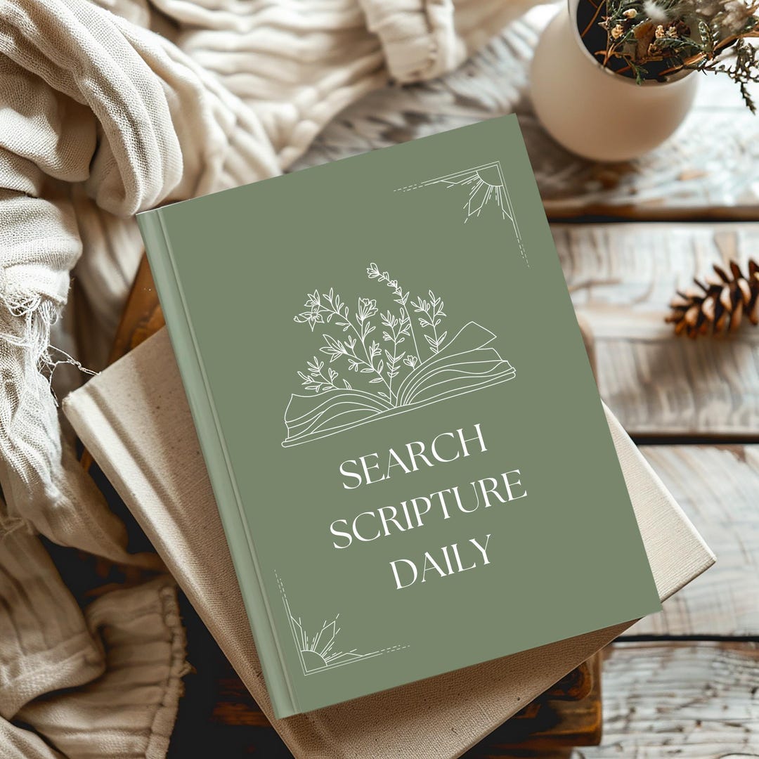 Search Scripture Daily Bible Study Journal, Christian Gift, Notebook ...