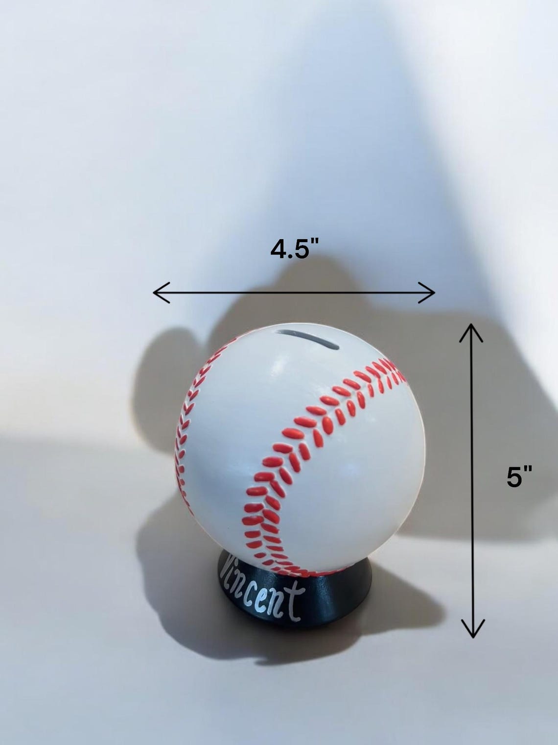 Baseball Piggy Bank, Personalized, Hand-painted, New Baby Gift, Nursery ...