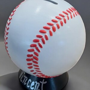 Baseball Piggy Bank, Personalized, Hand-painted, New Baby Gift, Nursery ...