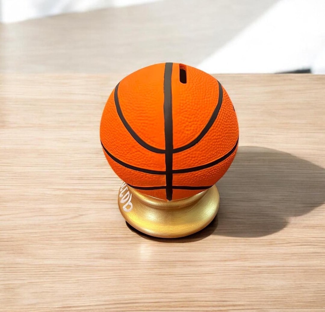 Basketball Piggy Bank, Hand-painted, Personalized Coin Bank, First ...