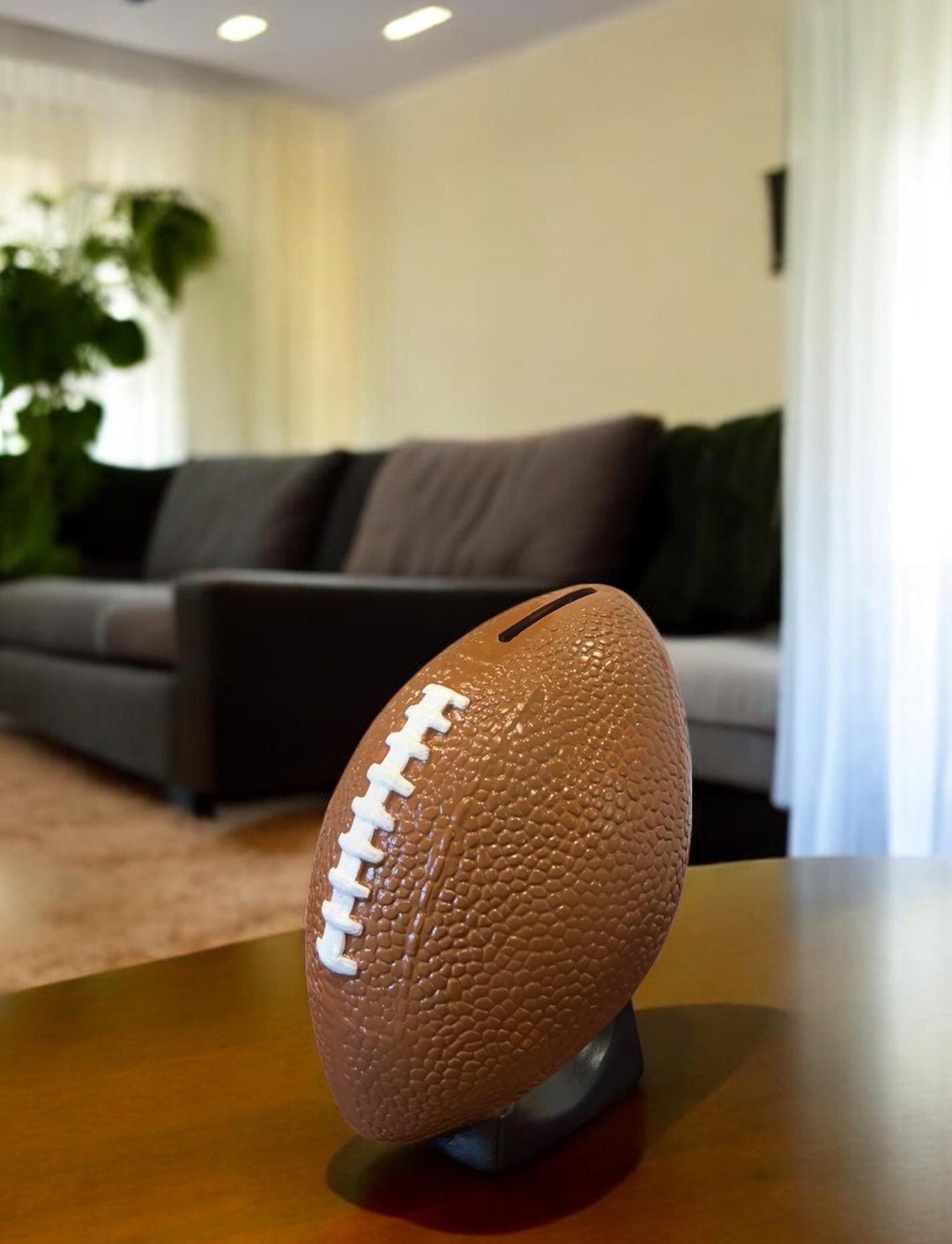 Mini Football Piggy Bank, Hand-painted Coin Bank, 1st Birthday Gift ...