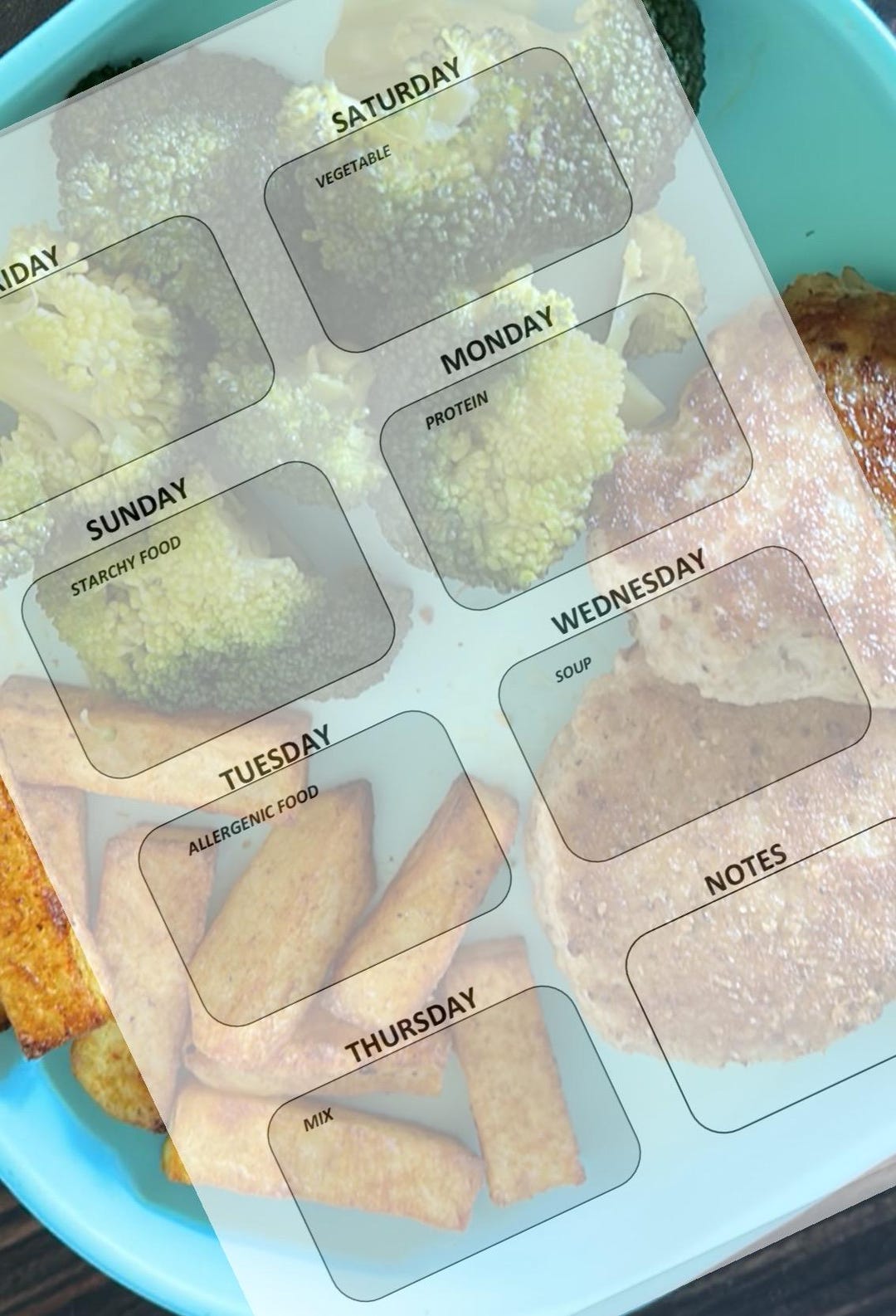 Baby Led Weaning Meal Planner, Weekly Blw Meals - Etsy