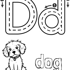 Printable ABC Learn to Print Coloring Book With Corresponding Pictures ...