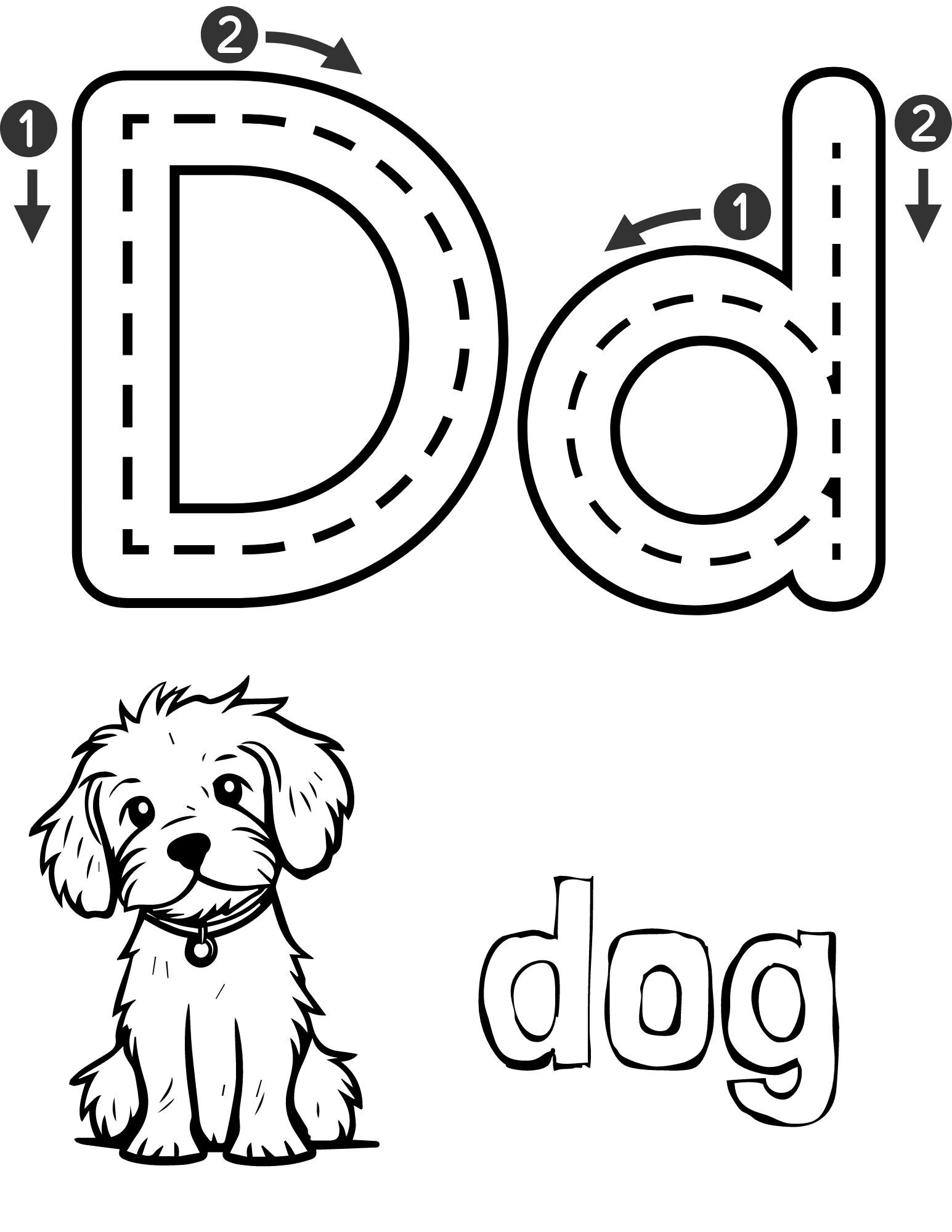 Printable ABC Learn to Print Coloring Book With Corresponding Pictures ...