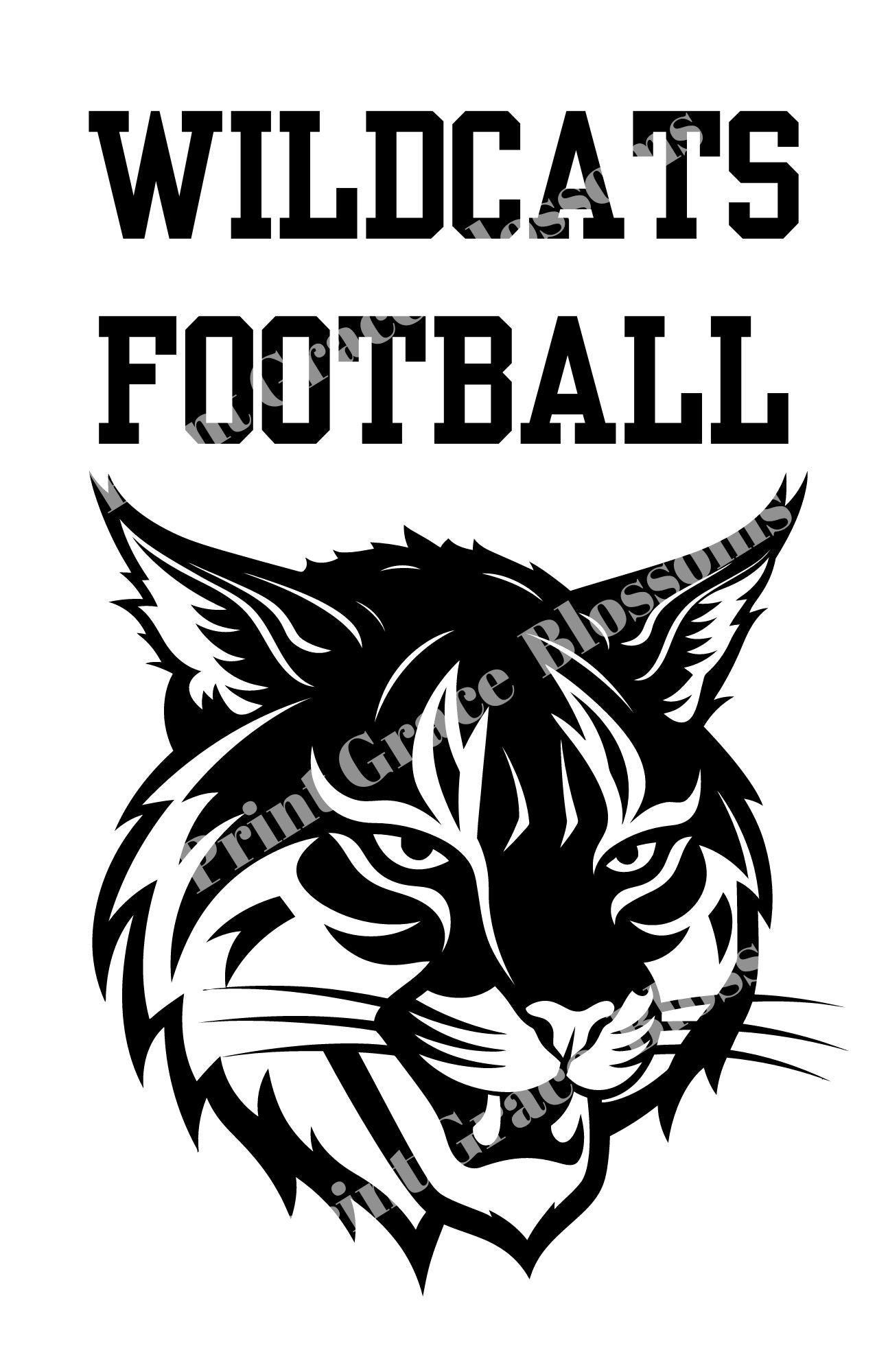 Printable Wildcats Football Spirit Sign - Etsy