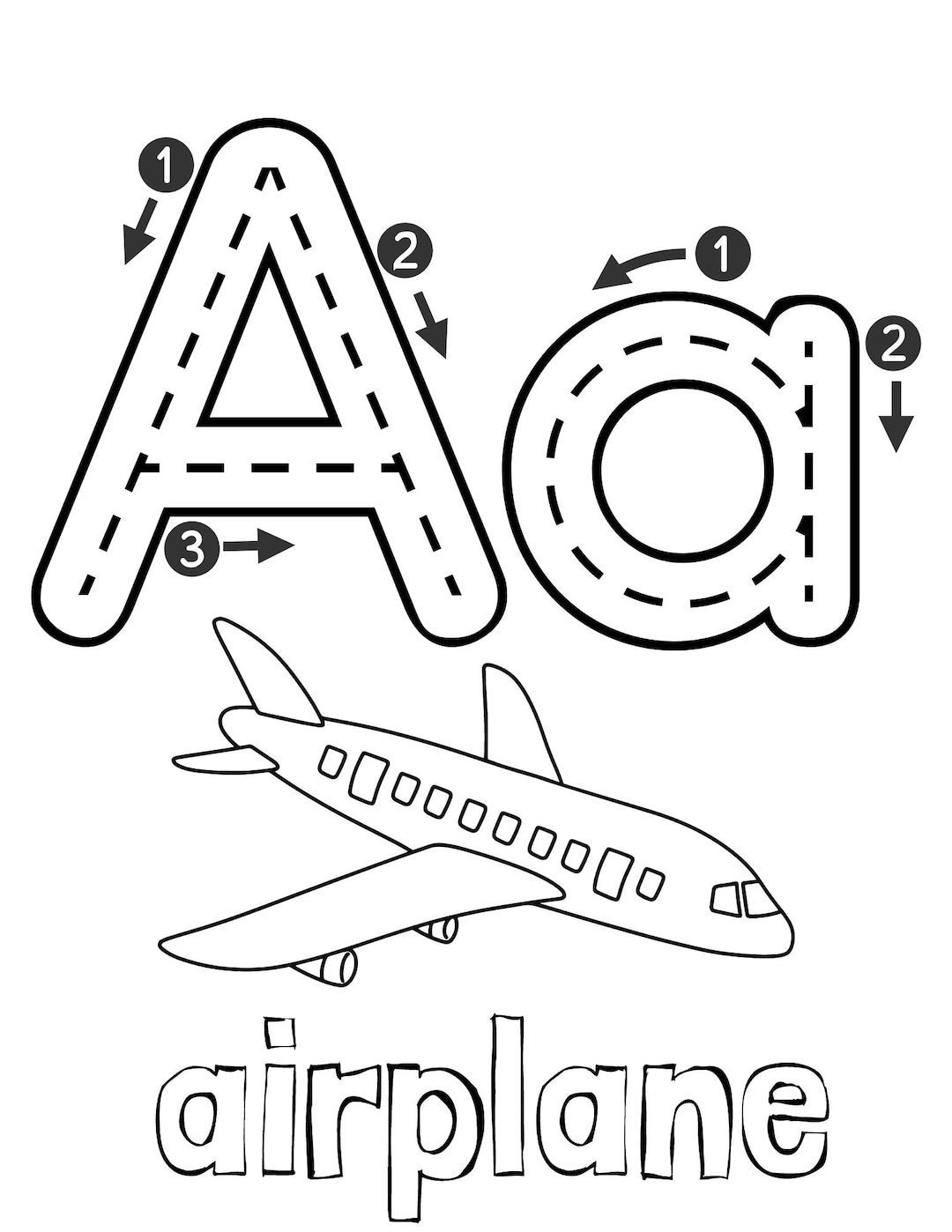 Printable ABC Learn to Print Coloring Book With Corresponding Pictures ...
