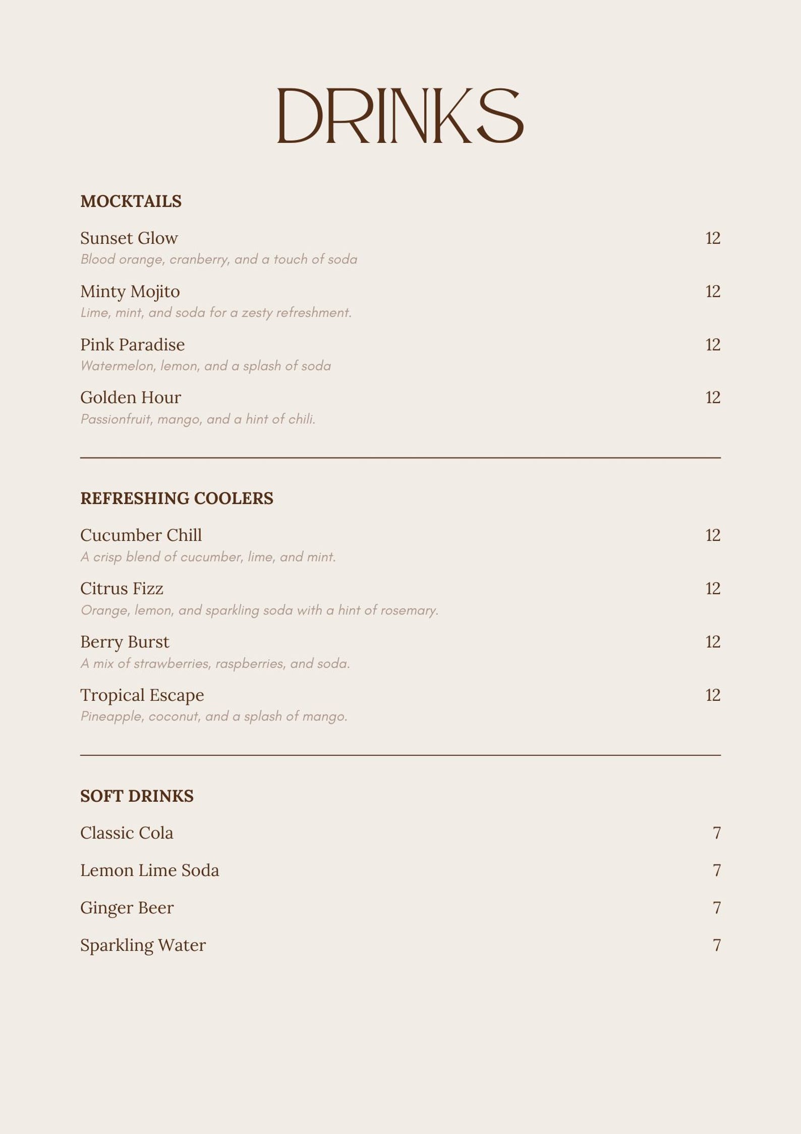 Editable Restaurant Menu Template: Modern 8-page A4 Design (digital ...