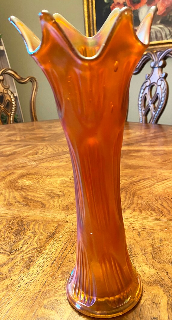 Carnival Glass Funeral Vase