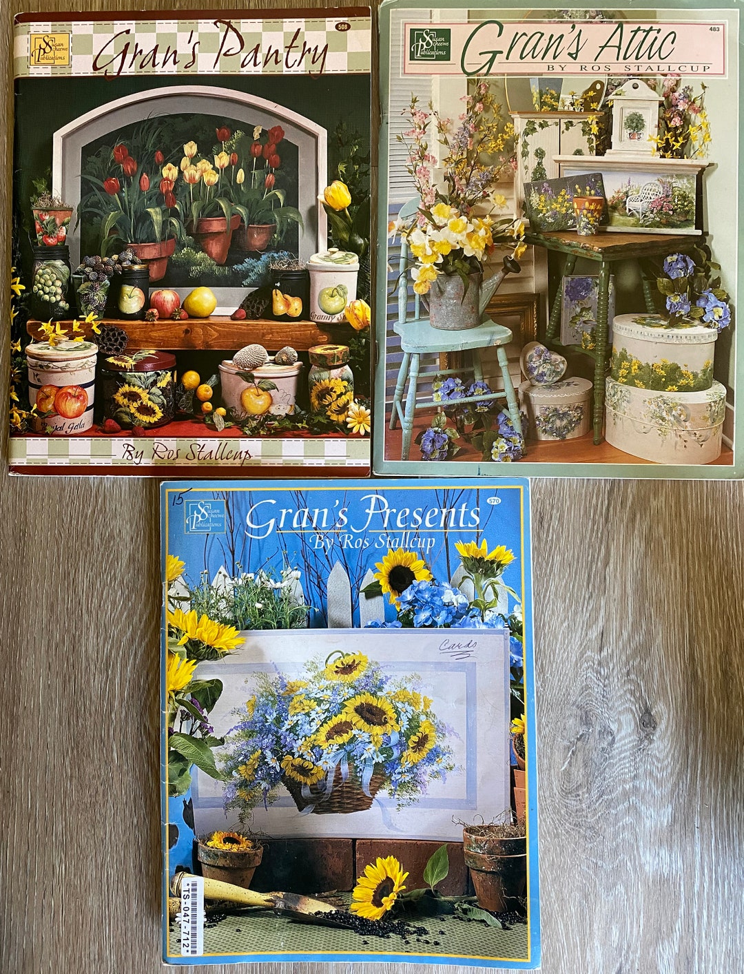 Lot of 3 Gran's Pantry Tole Painting Patterns Instructions by Ros ...