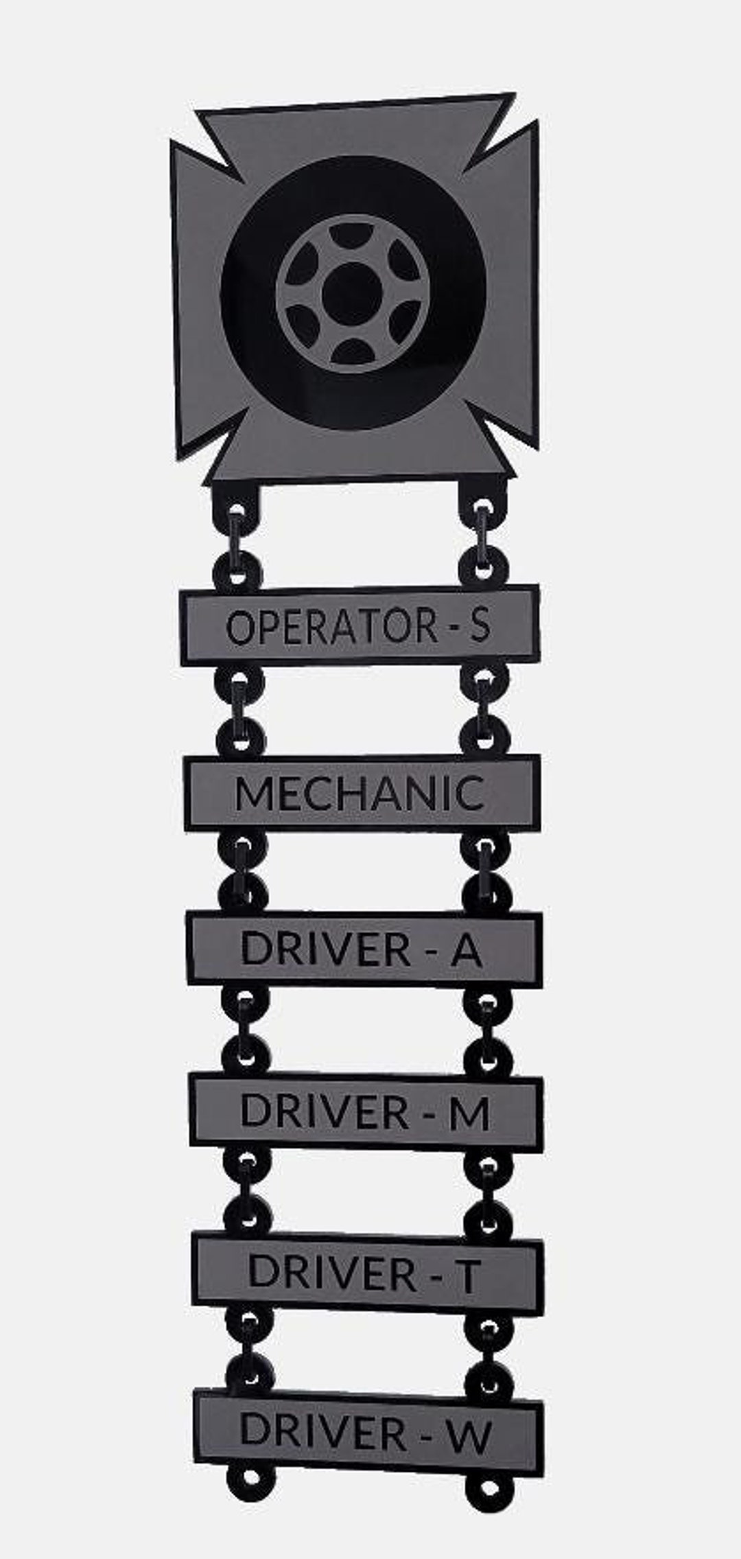 US Army Driver and Mechanic Badge | Gloss Black Acrylic | 4 Inch | Wall ...