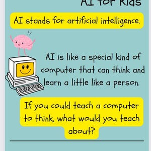 Kids AI Lesson Worksheet for Elementary Students- Fun & Engaging ...