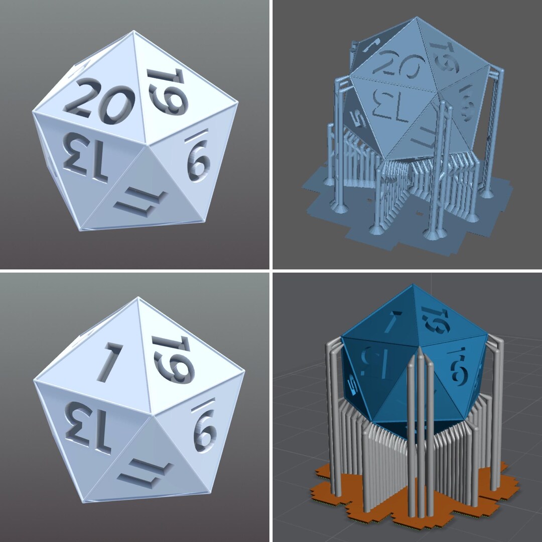 Digital Masters Blessed D20 With Two 20s Cursed D20 Two 1s With Blank ...
