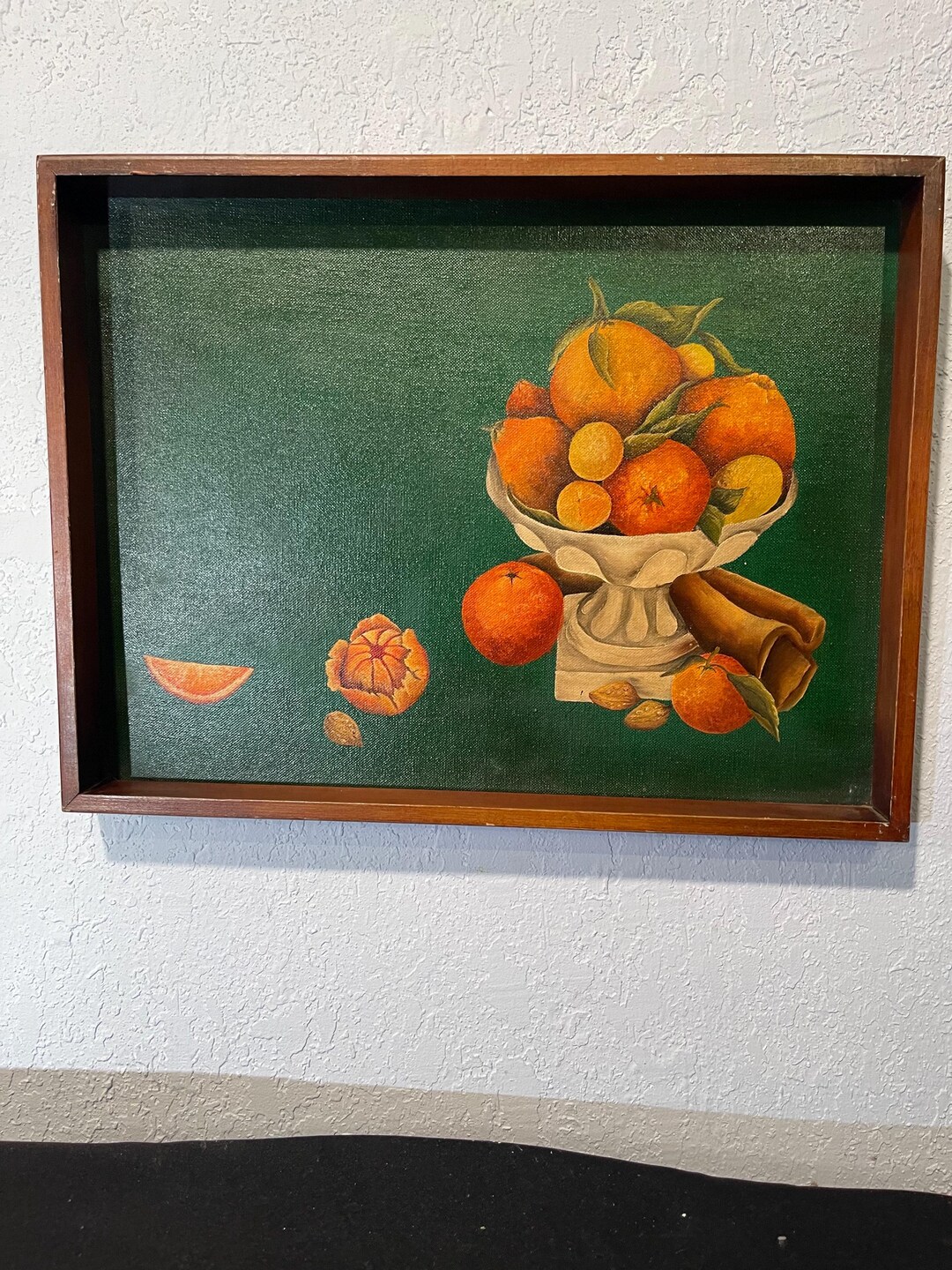 Mid Century Modern Shadow Box Still Life Fruit by Mrs. Ted R Toncy ...