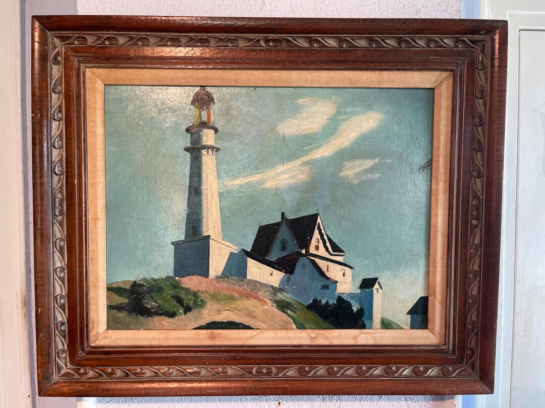 Edward Hopper Studio Study Two Lights in the Style Of - Etsy