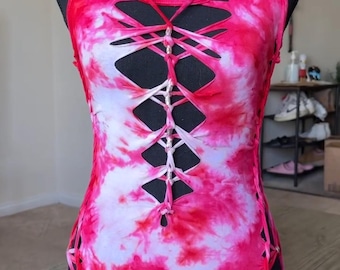 Seafoam Dreams Slit Weave Romper, Handmade Rave Outfit, Festival Outfit ...