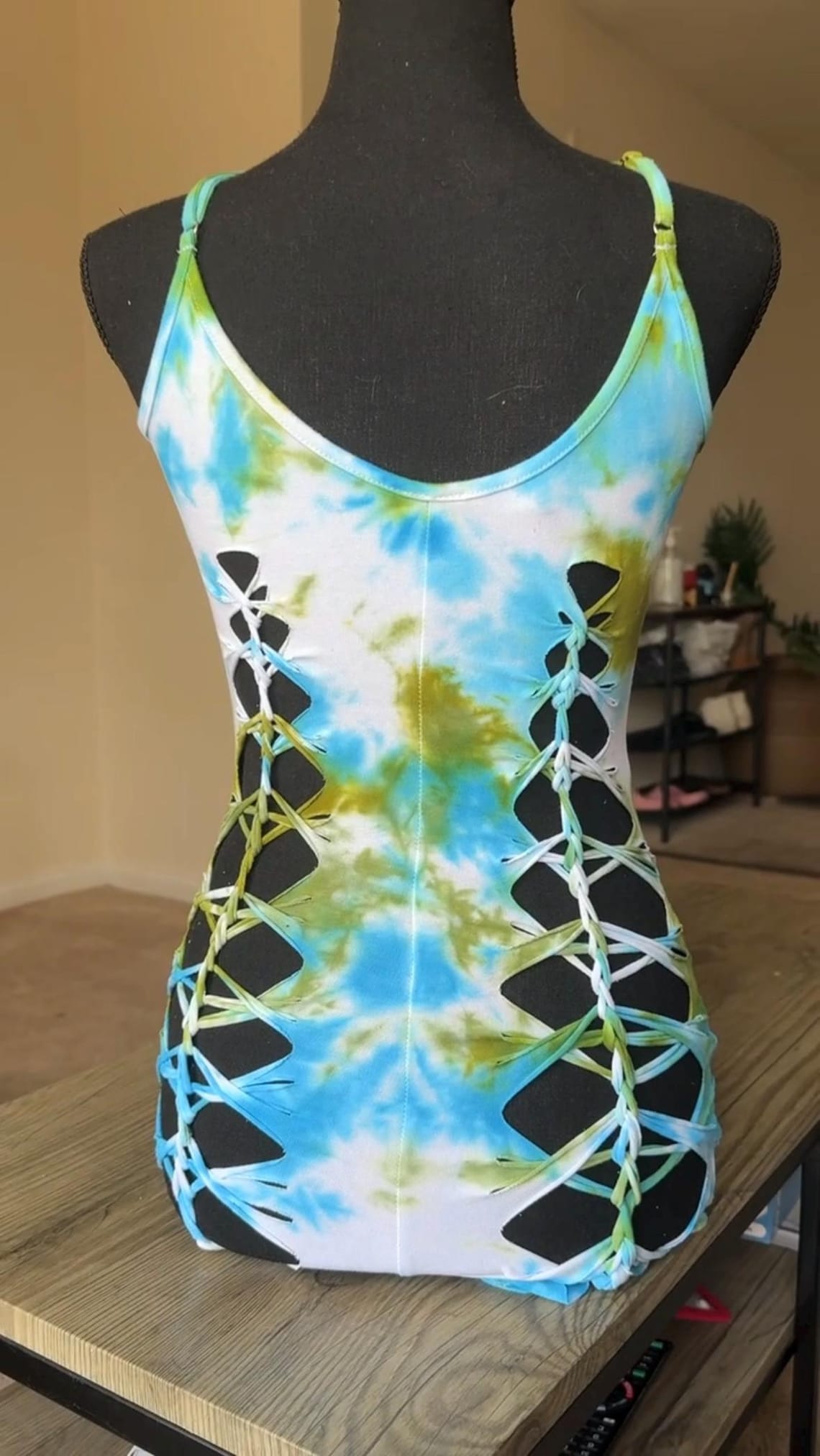 Seafoam Dreams Slit Weave Romper, Handmade Rave Outfit, Festival Outfit ...