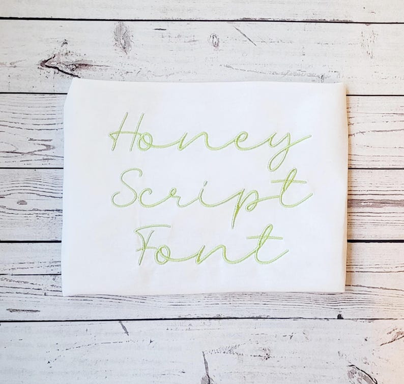 Honey Script Embroidery Font: Native BX Font, Handwritten Style ...