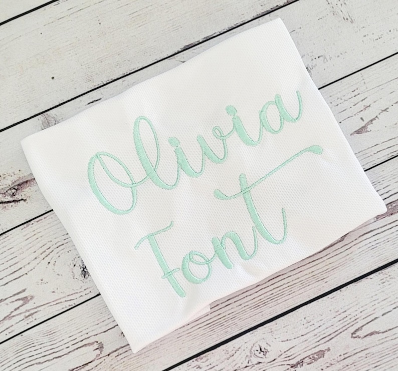Olivia Font Embroidery Design: Handwritten Cursive (digital Download ...