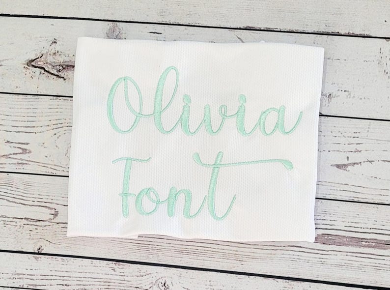 Olivia Font Embroidery Design: Handwritten Cursive (digital Download ...