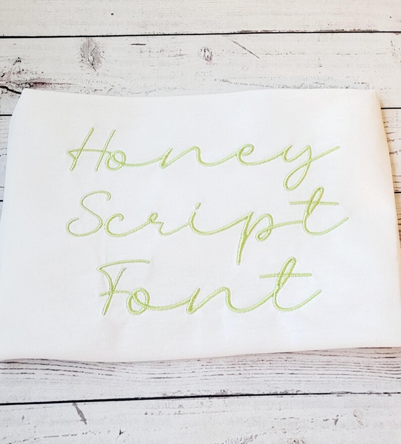 Honey Script Embroidery Font: Native BX Font, Handwritten Style ...