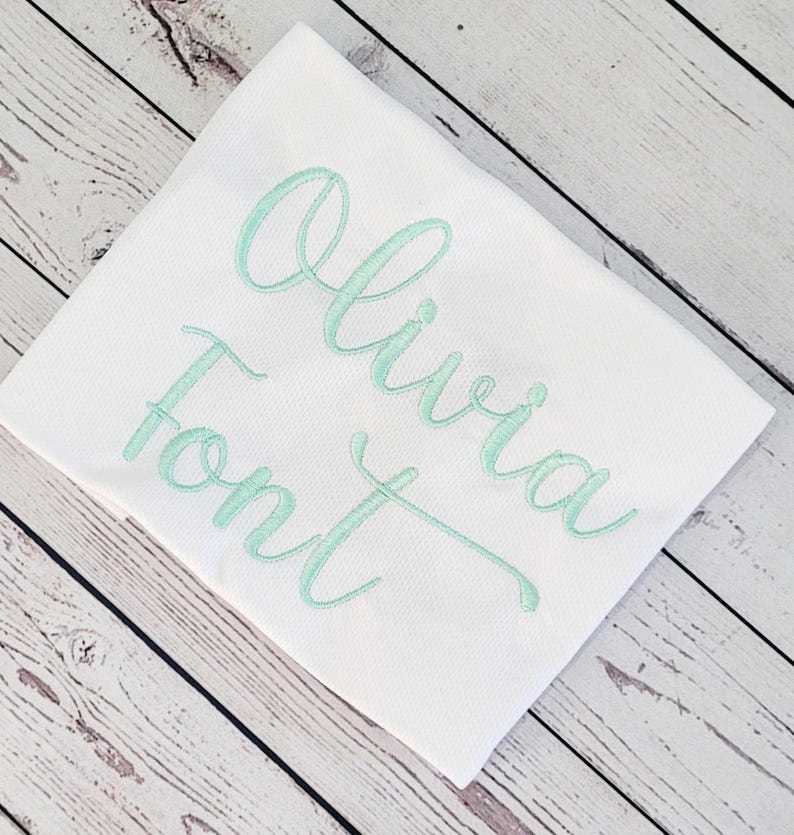 Olivia Font Embroidery Design: Handwritten Cursive (digital Download ...