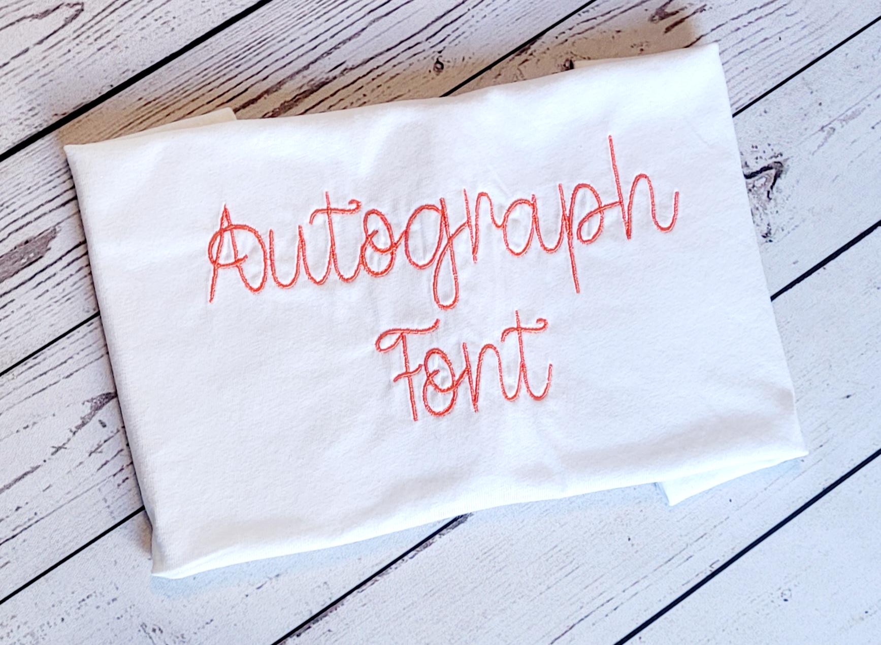 Autograph Font Embroidery Design: Native BX Font (digital Download) - Etsy