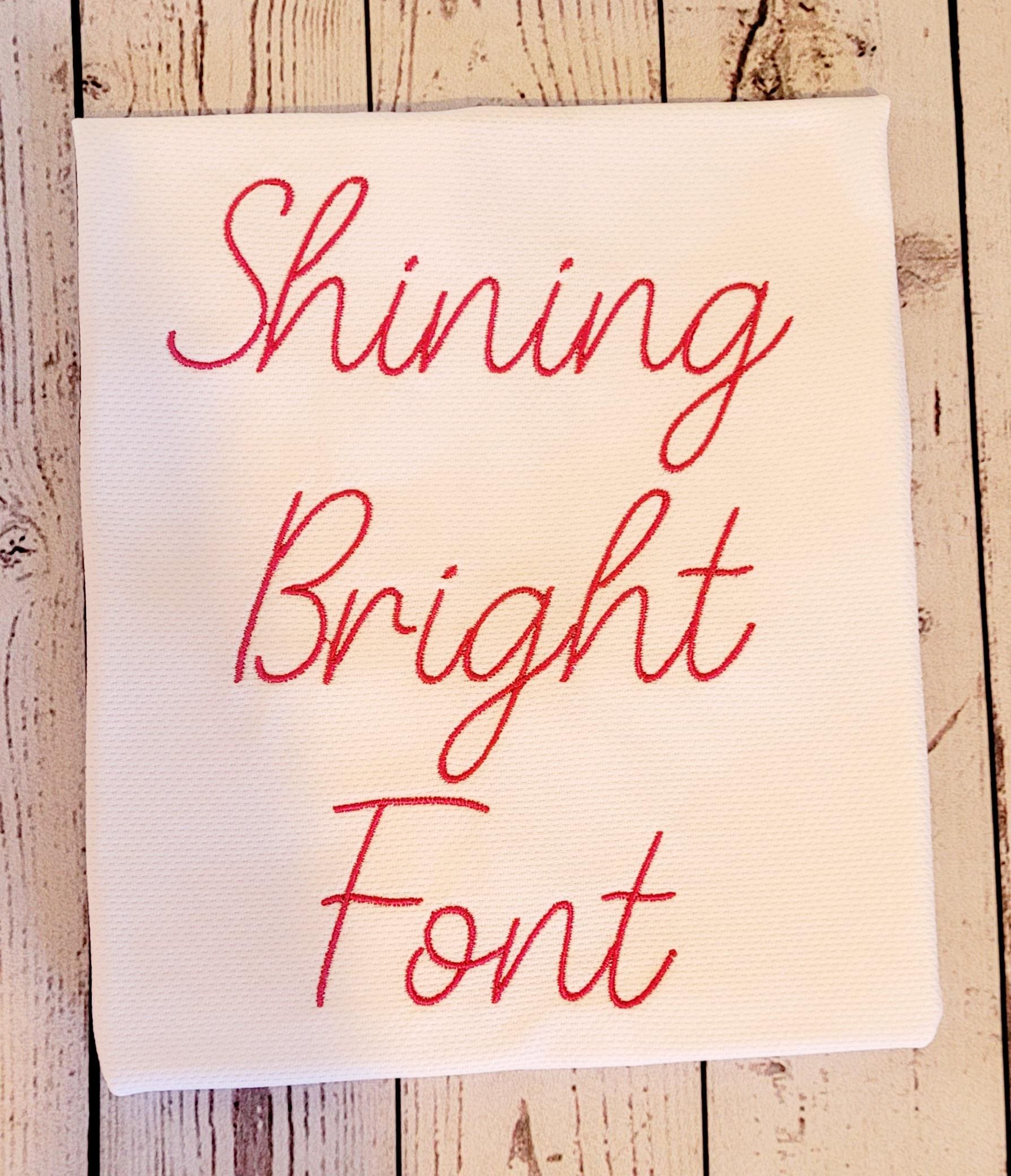 Shining Bright Script Embroidery Font: Native BX, Handwritten (digital ...