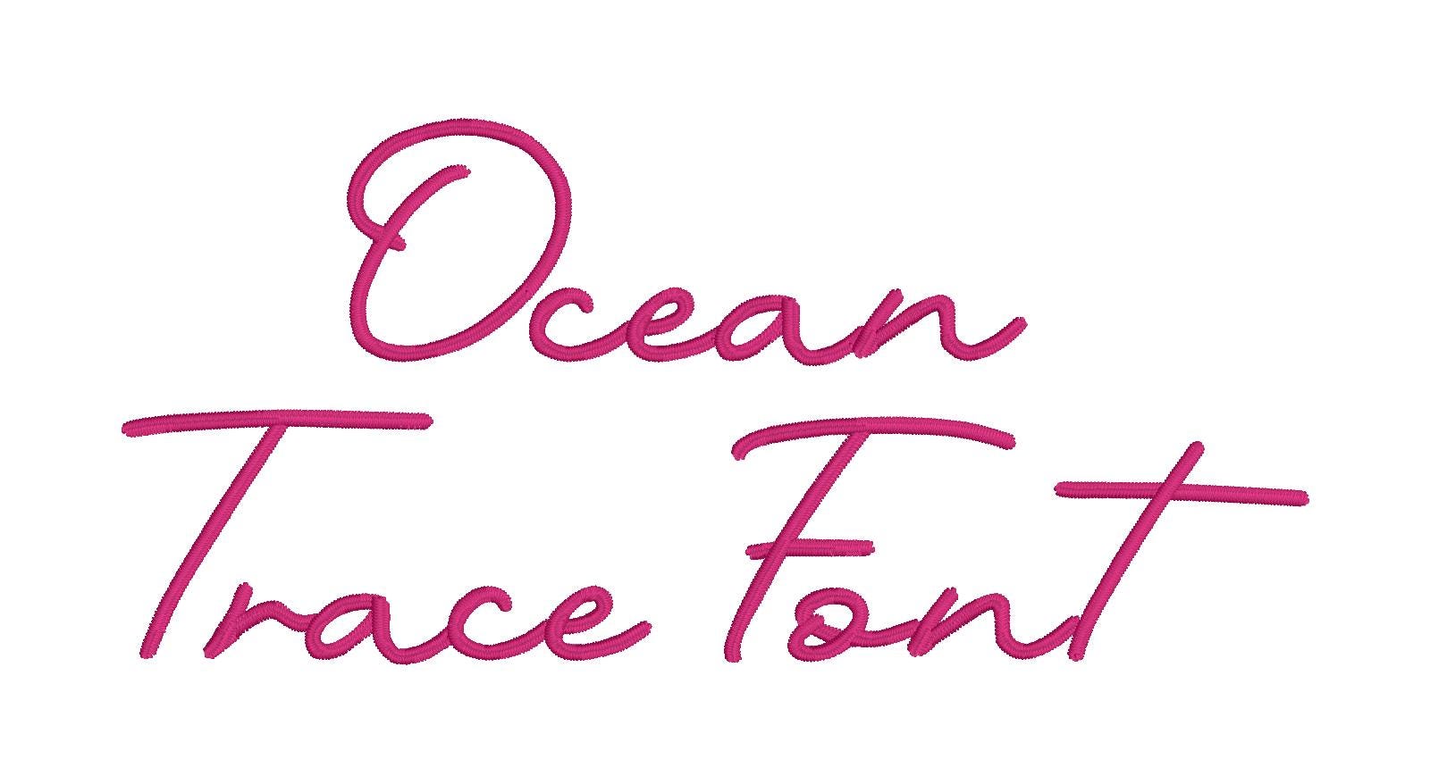 Ocean Trace Script Embroidery Font: Native BX, Handwritten Style ...