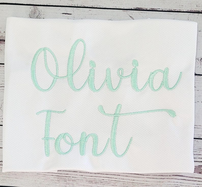 Olivia Font Embroidery Design: Handwritten Cursive (digital Download ...