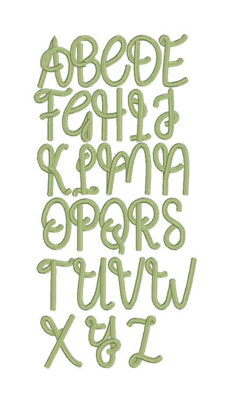 Autograph Font Embroidery Design: Native BX Font (digital Download) - Etsy