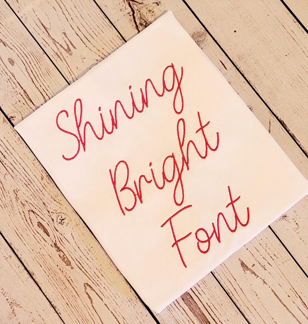 Shining Bright Script Embroidery Font: Native BX, Handwritten (digital ...